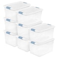 Sterilite 64 Qt. Latching Box, Clear Plastic Storage Organizer Bins ...