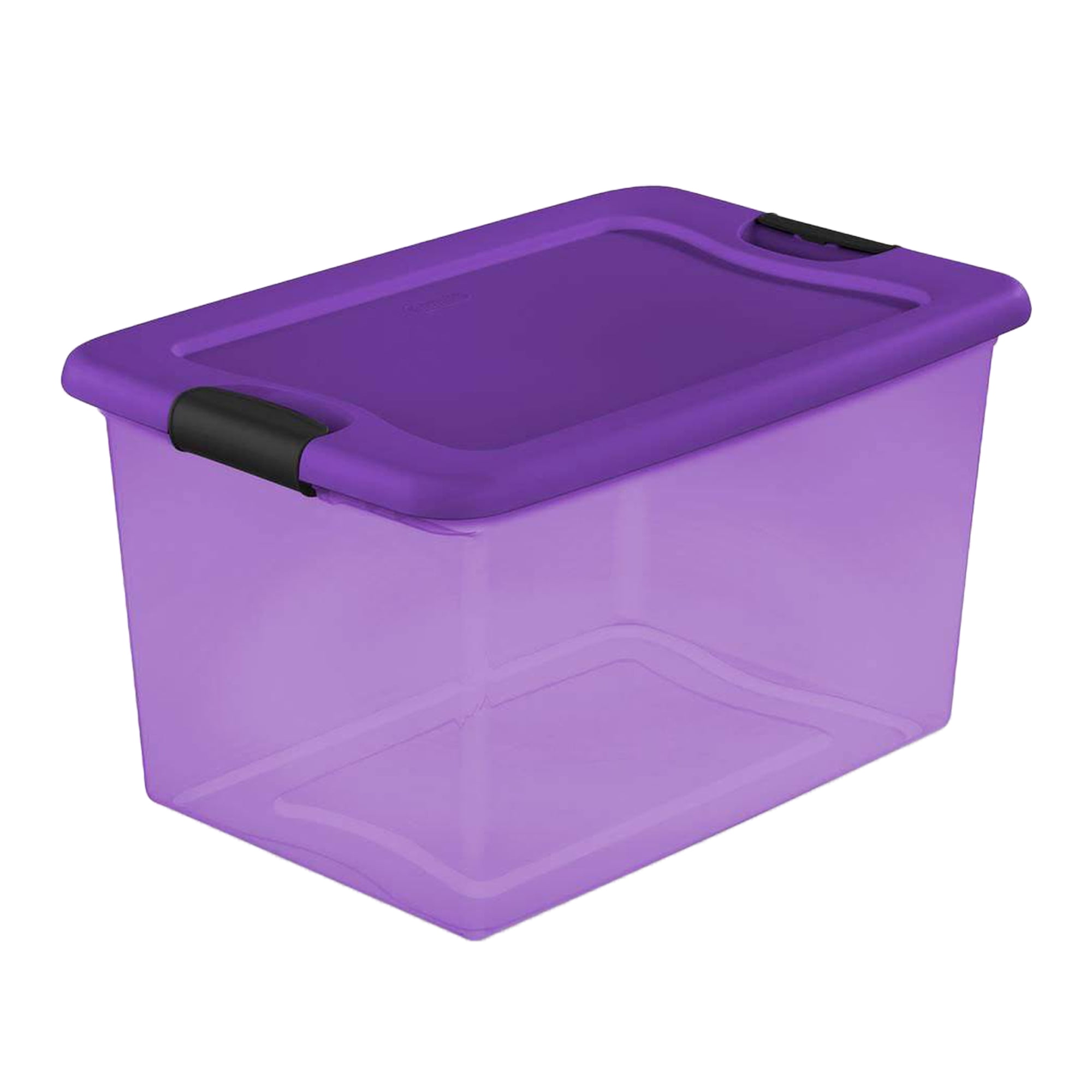 Sterilite 64 Qt Latching Plastic Stacking Storage Bin Purple - Walmart.com