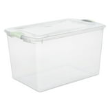Sterilite, 66 Quart Clear Storage Bin, Latch Box Storage Container ...