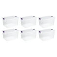 Sterilite 66 Quart ClearView Plastic Stacking Storage Totes with Latch ...