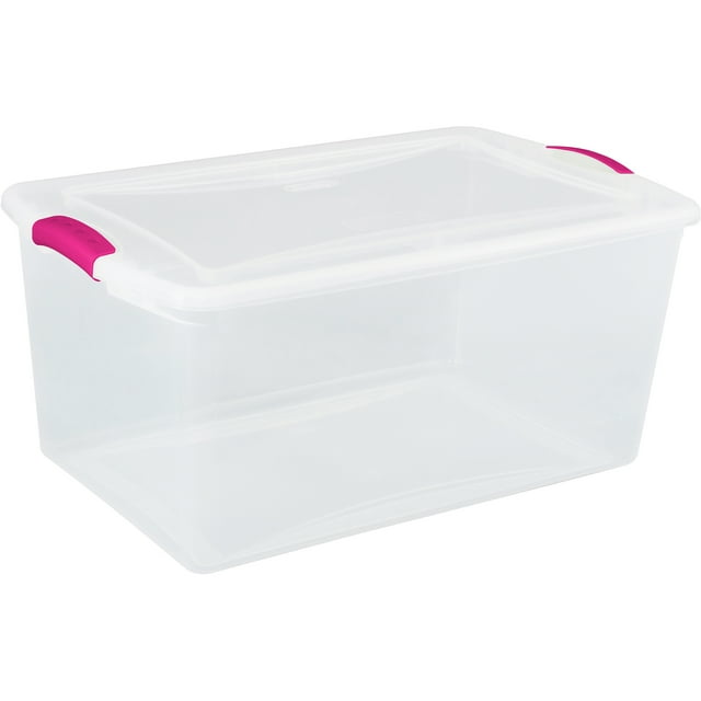 Sterilite 66 Quart Latch Box Clear Plastic Storage Container - Walmart.com