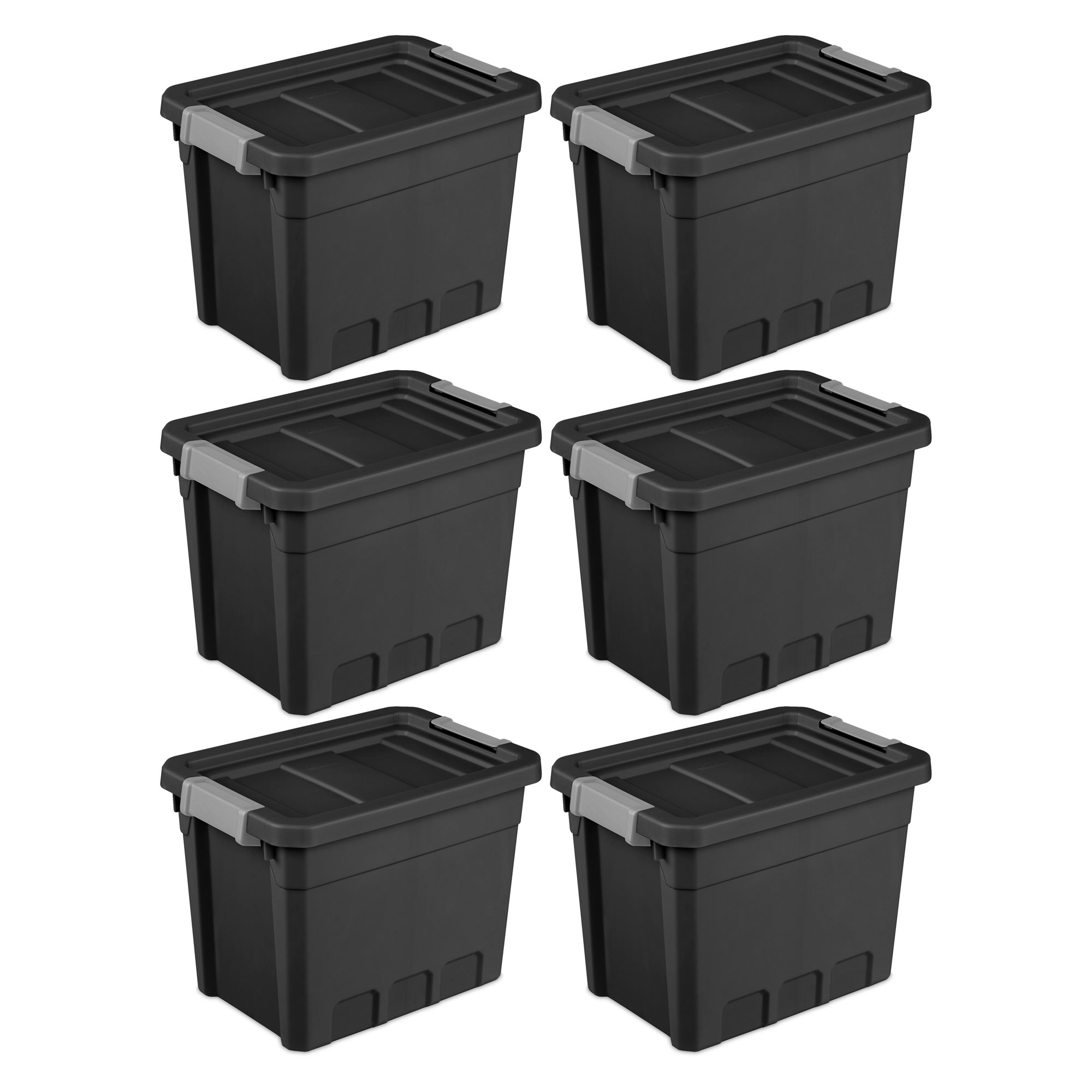Sterilite 20 Gallon Latch Tote Plastic, Black - Walmart.com