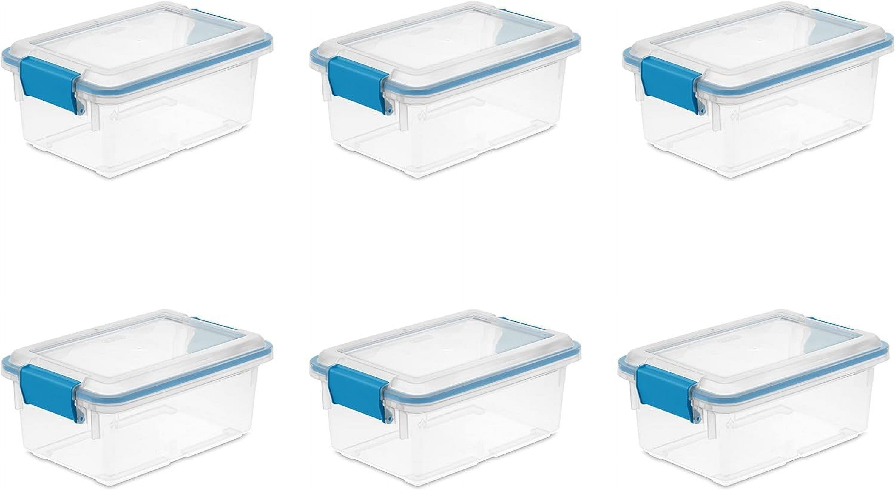 Sterilite 7.5 Qt Gasket Box, Clear Plastic Storage Container with ...
