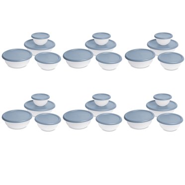 Mintra Home Plastic Bowls with Handles 2 Pack (Medium, Deep Lake Blue ...