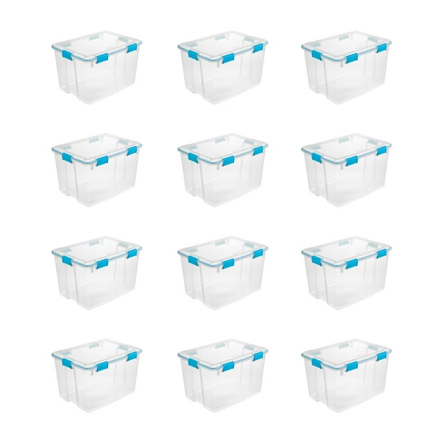 Free Shipping! Sterilite 80-Qt Clear Plastic Gasket Sealed Stackable ...