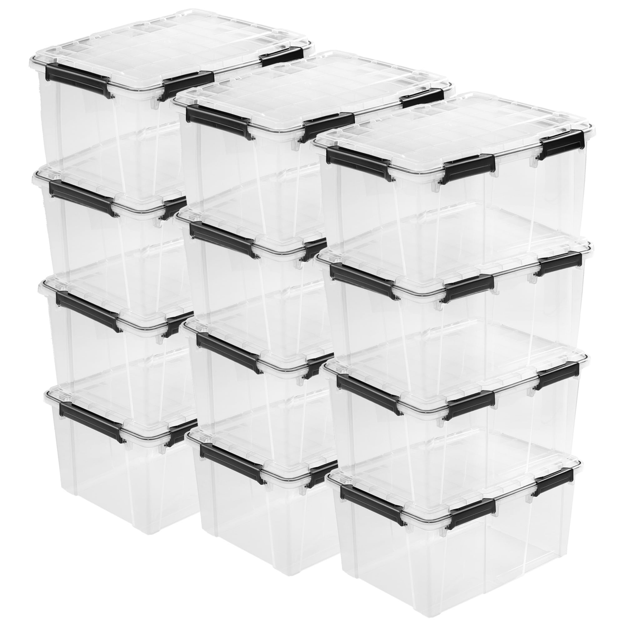 Sterilite 80 Qt Gasket Box, Stackable Plastic Storage Container with ...