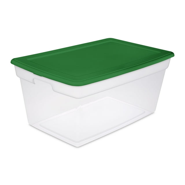 Sterilite 90 Qt. Storage Box Plastic, Elf Green - Walmart.com