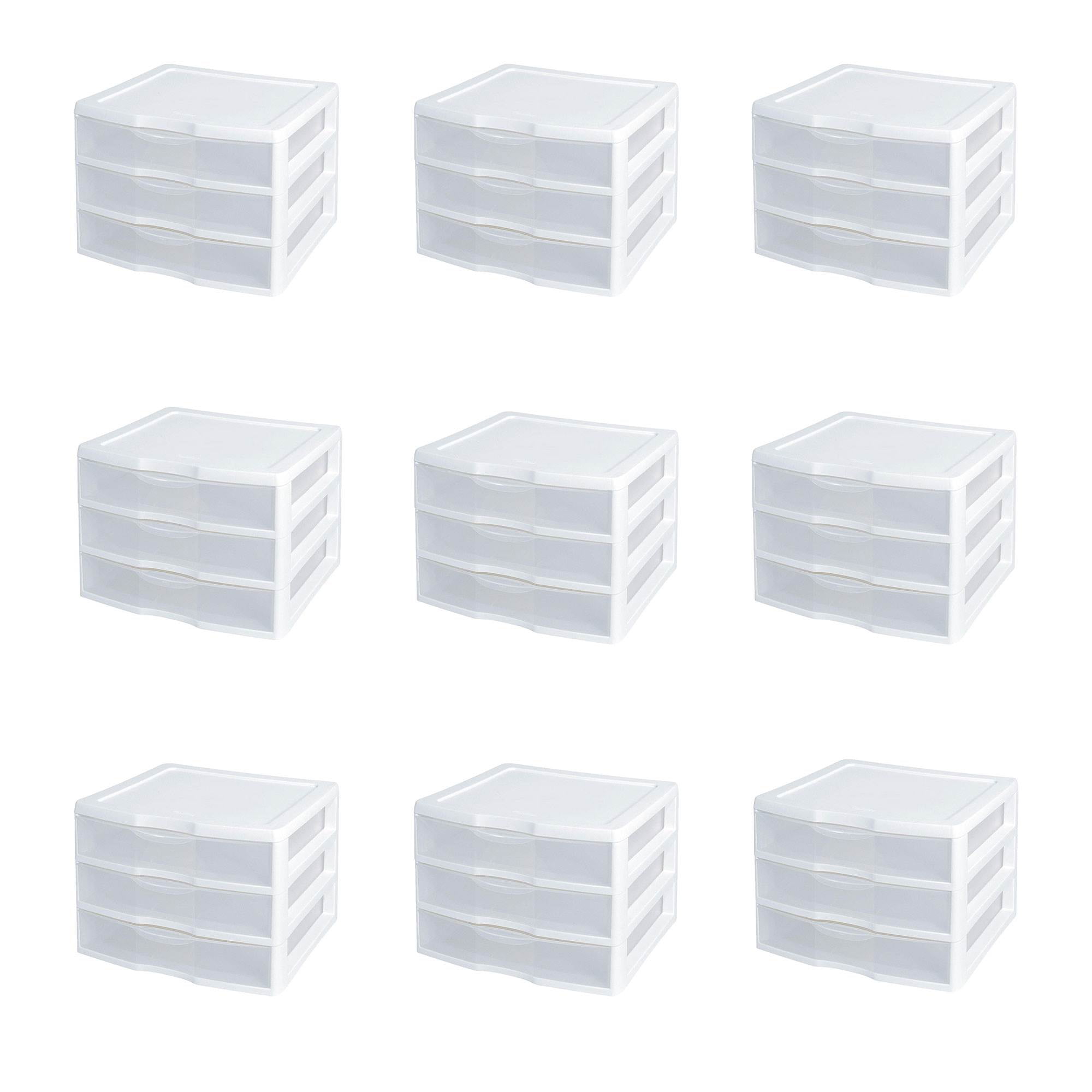 Free Shipping! Sterilite Clear Plastic Three-Drawer Stackable ...