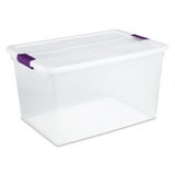 Sterilite ClearView 66 Quart Sealable Stacking Storage Bin/Containers ...