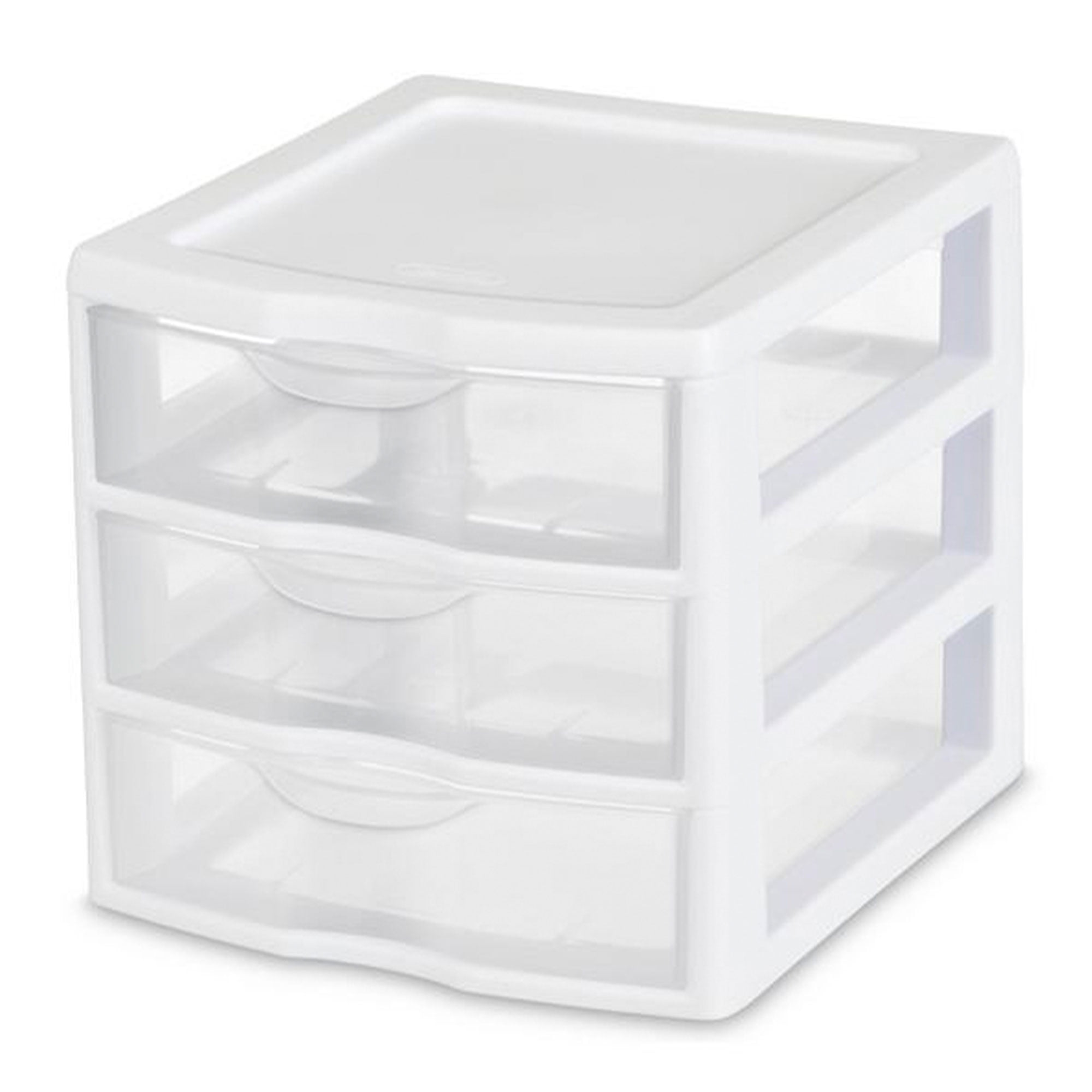 Sterilite ClearView 3-Drawer Desktop Organizer, Small Plastic Storage ...