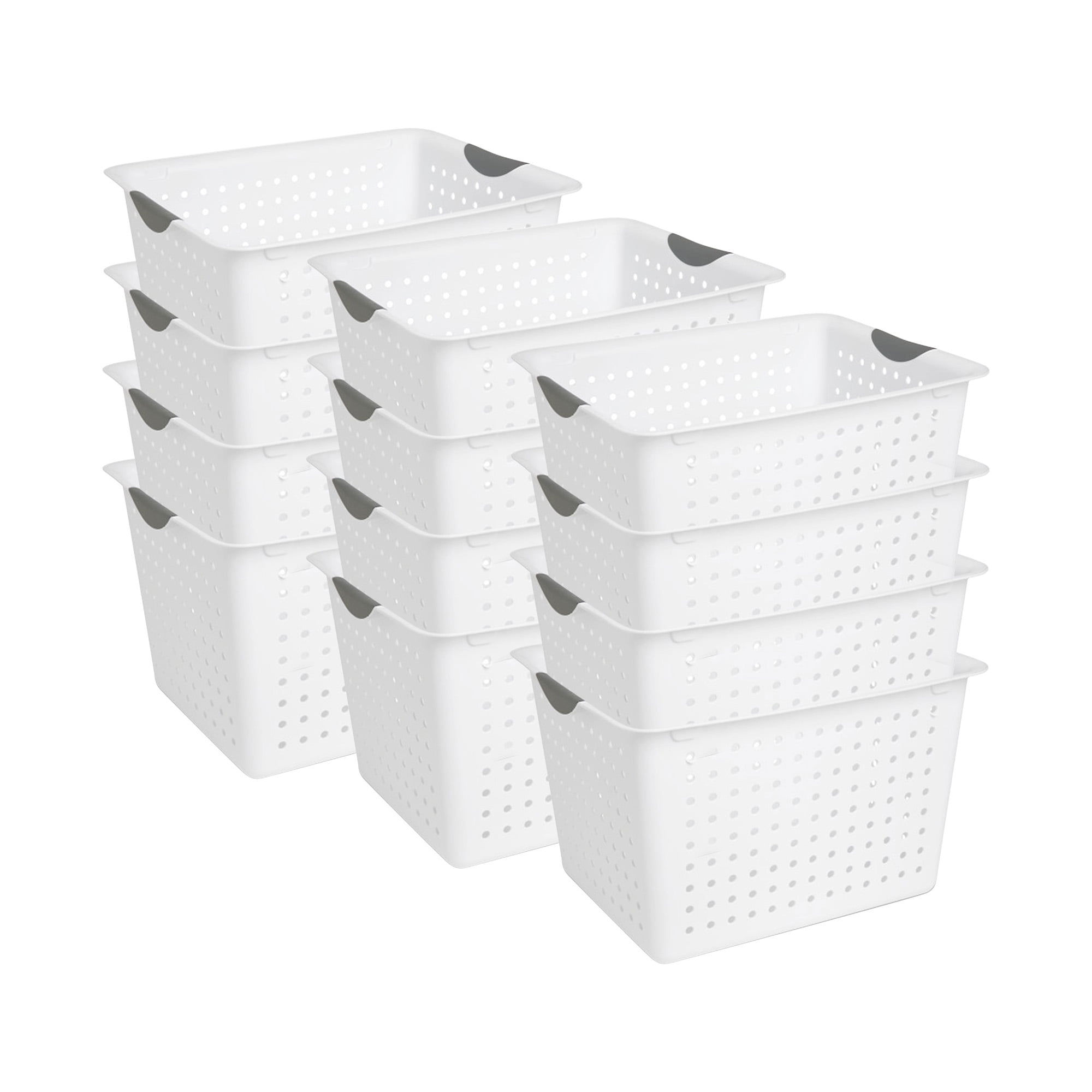 Sterilite Large Stackable Organizer Containers, Deep Ultra Nesting ...