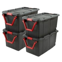 Sterilite Durable 40 Gallon Wheeled Industrial Storage Tote, Black (8 ...