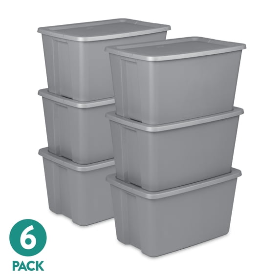 Free Shipping! Sterilite 30 Gallon Plastic Storage Bin Gray with Snap ...