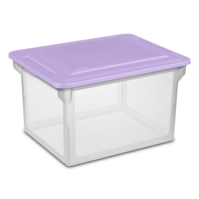 Sterilite File Box Plastic, Lavender Sky - Walmart.com