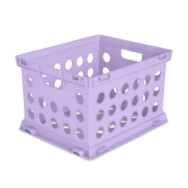 Sterilite File Crate Plastic, Lavender Sky - Walmart Business Supplies