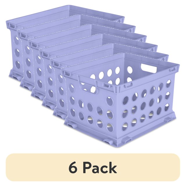 (6 pack) Sterilite File Crate Plastic, Spring Peri - Walmart.com