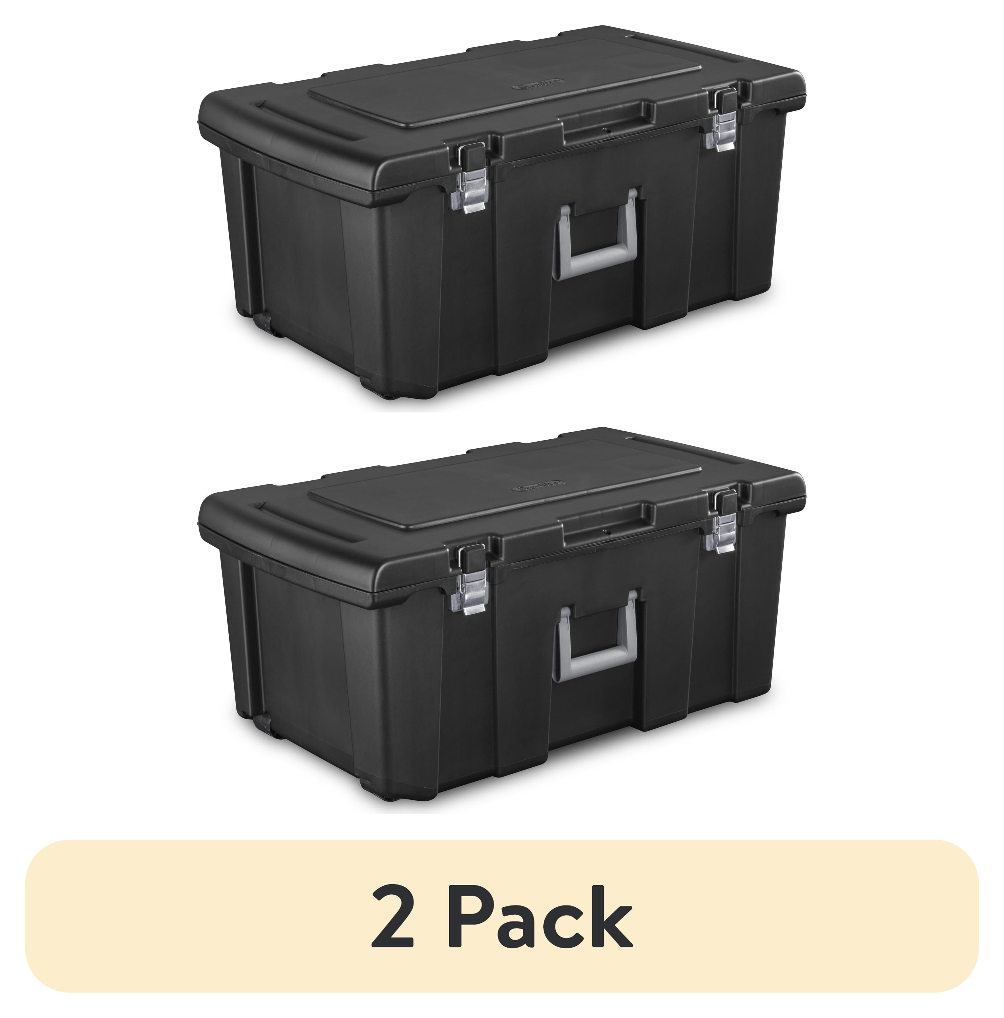 (2 pack) Sterilite Footlocker Plastic Adult, Black - Walmart.com