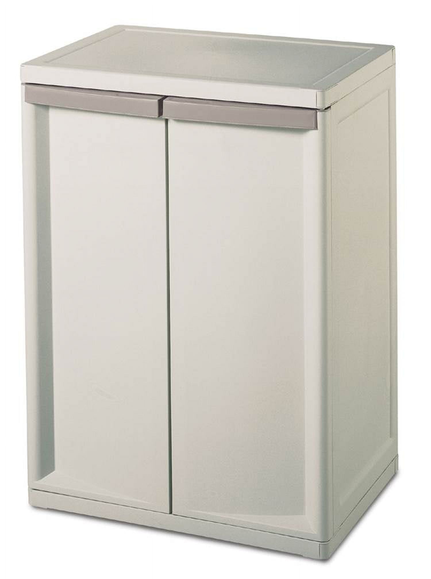 Sterilite Heavy-Duty Adjustable 2-Shelf Base Cabinets Storage w/Handles ...