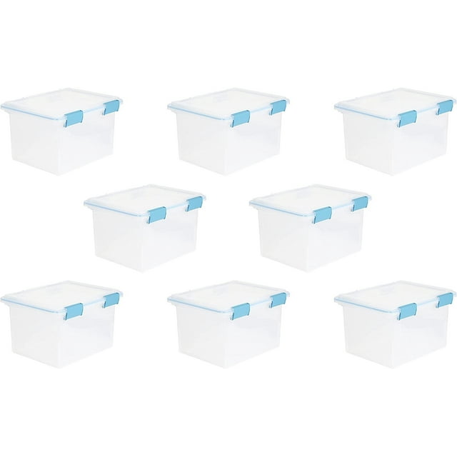Sterilite Large 32 Quart Multipurpose Clear Plastic Storage Container ...