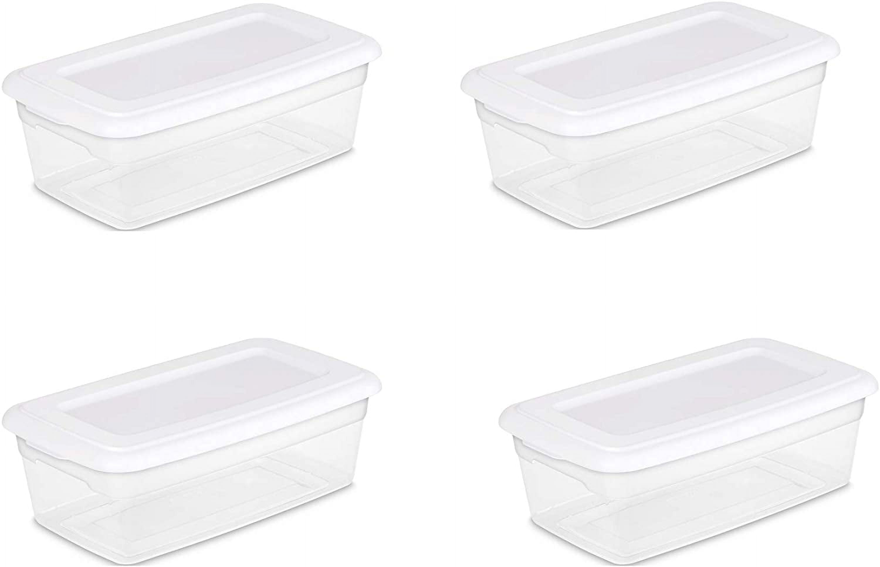 Sterilite Large Clip Box Plastic, Clear, 4-Pack - Walmart.com