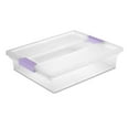Sterilite Large Clip Box Plastic Storage Container, Lavender Sky ...