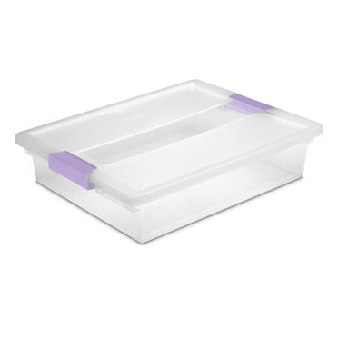 Sterilite Plastic Storage Bin / Large Clip Box, 14” L x 11” W x 3 1/4 ...