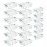 Sterilite Stackable Plastic Container Bins, Large Clip Box 12 Pack ...