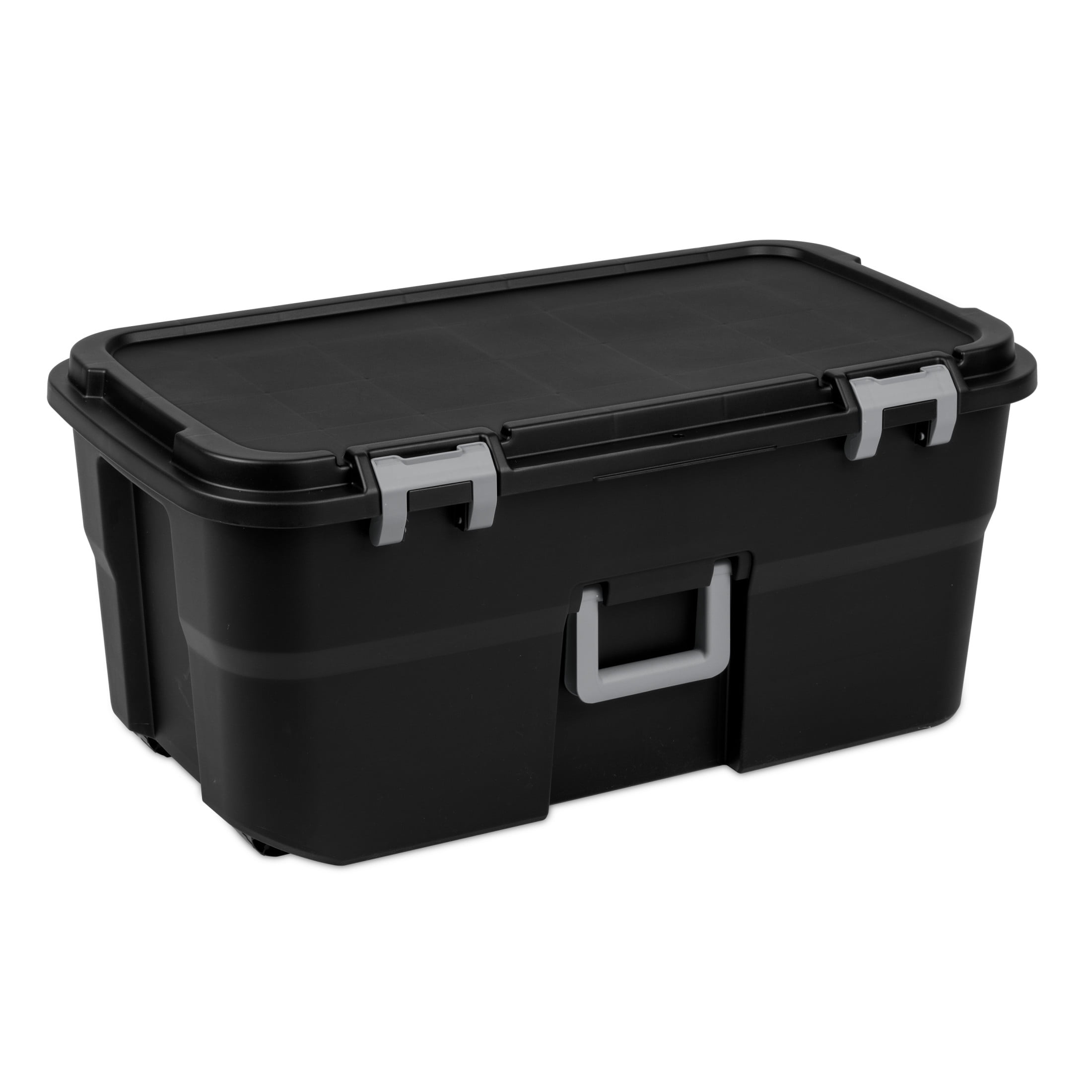 Sterilite 22 Gallon Large Wheeled Footlocker, Heavy Duty Plastic ...