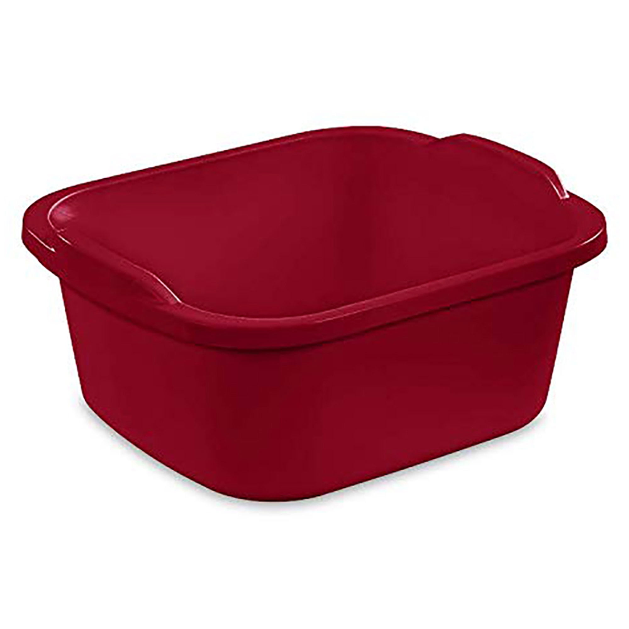 Sterilite Large Multi Function Home 12 Qt Sink Dish Washing Pan, Red ...