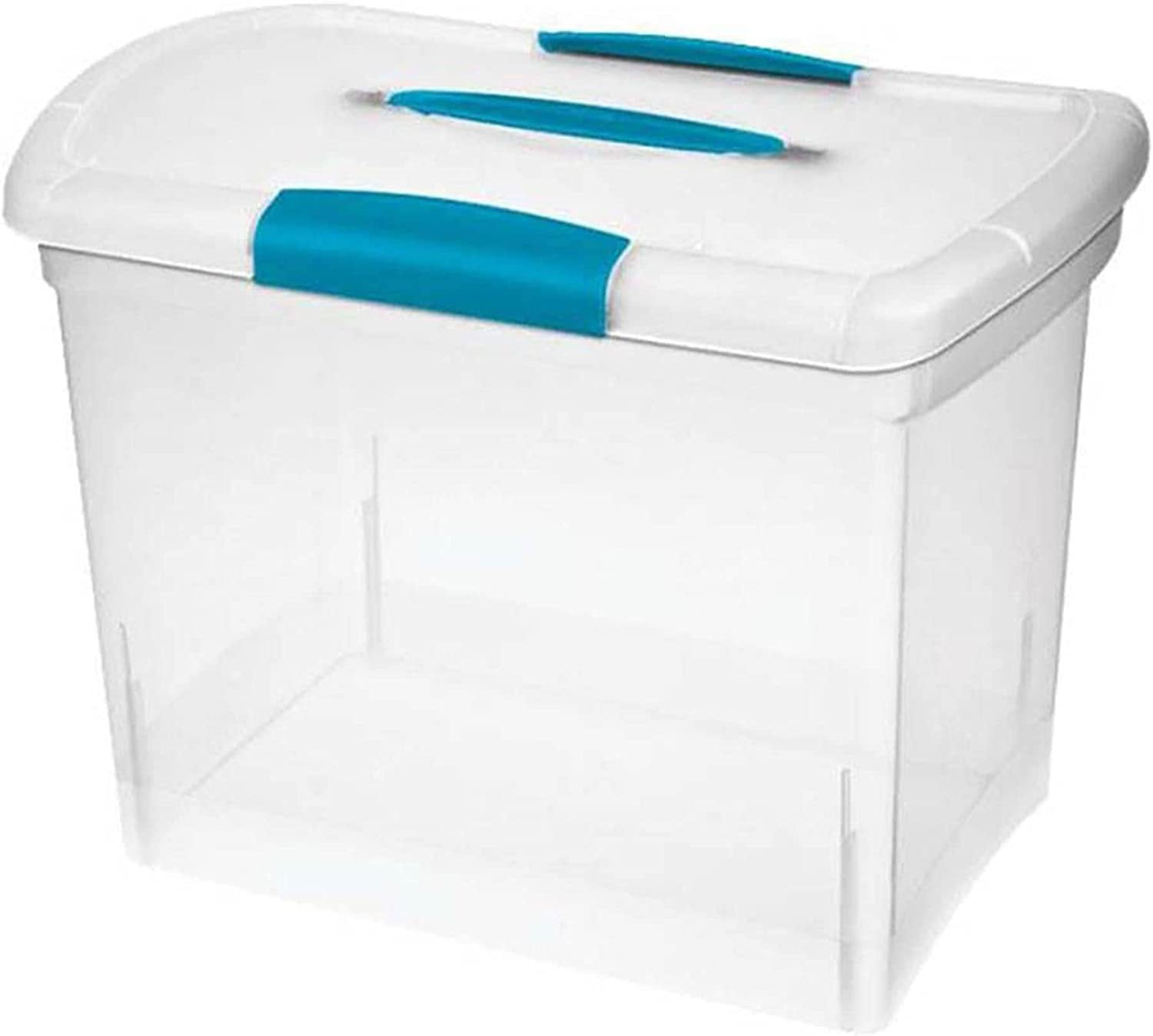 Sterilite Large Nesting ShowOffs File Box, Clear, with Latches, Letter ...