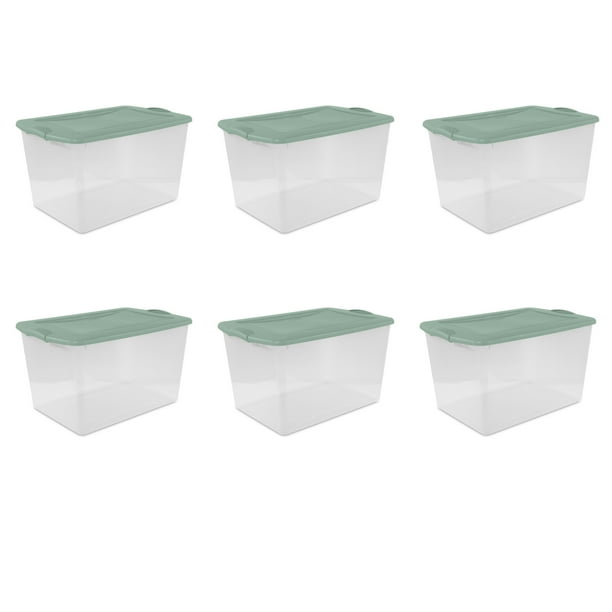 Sterilite Large Storage Bin, 66 Quart Clear Plastic Storage Container ...