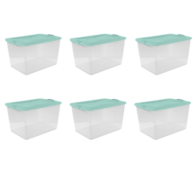 Sterilite Large Storage Bin, 66 Quart Clear Plastic Storage Container ...