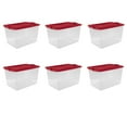 Sterilite Large Latching Storage Bin, 66 Quart Clear Plastic Storage ...