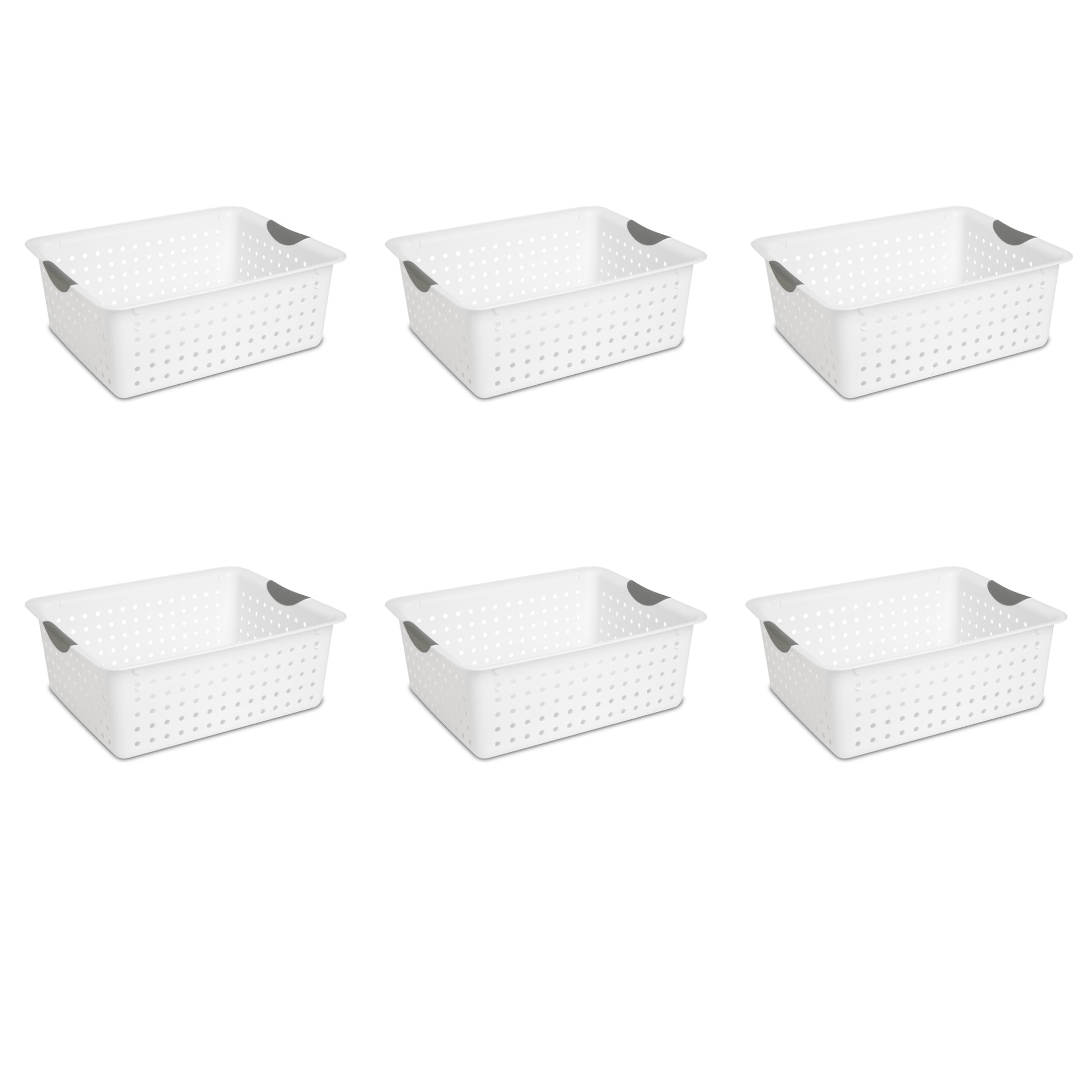 Sterilite, Large Ultra™ Plastic Stacking Basket, White - Walmart.com
