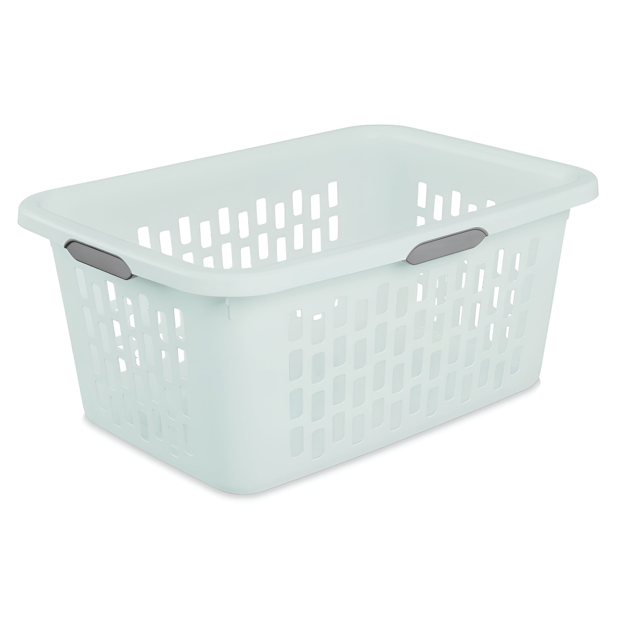 Sterilite Laundry Basket, 2 Bushel Plastic Hamper with Handles, Mint ...