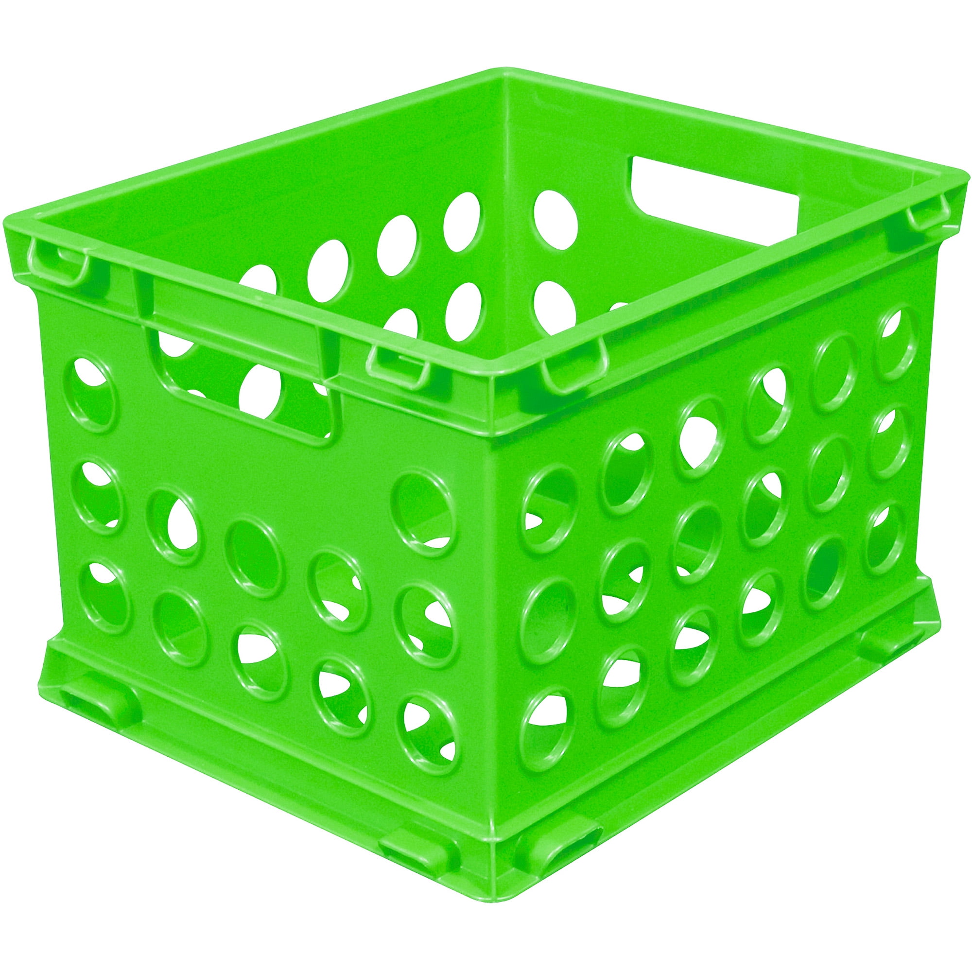 Sterilite Small Crate Neon Green - Walmart.com