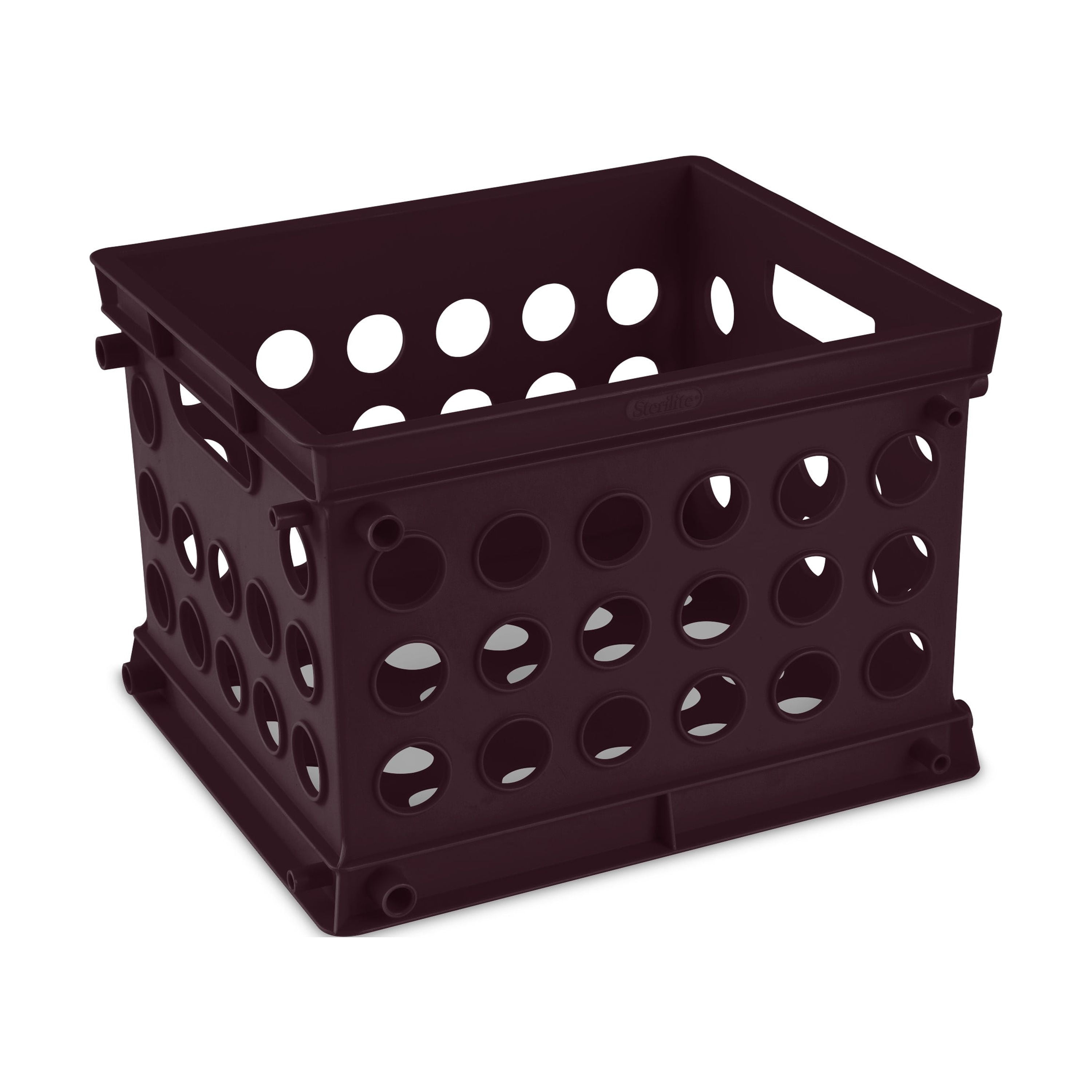 Sterilite Mini Crate Metropolis Burgundy - Walmart.com
