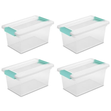 Sterilite Mini Clip Storage Box Set of 12, Small Plastic Bins with Snap ...