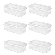 Sterilite 32 Quart Clear Plastic Storage Bin Latching Lid Stackable Box ...