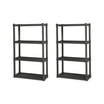 4-Tier Heavy Duty Plastic Storage Shelving Unit, 200lbs/shelf (55”H x ...