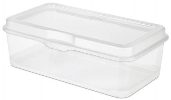 Sterilite Large Flip Top Plastic Container - Clear with Latches ...