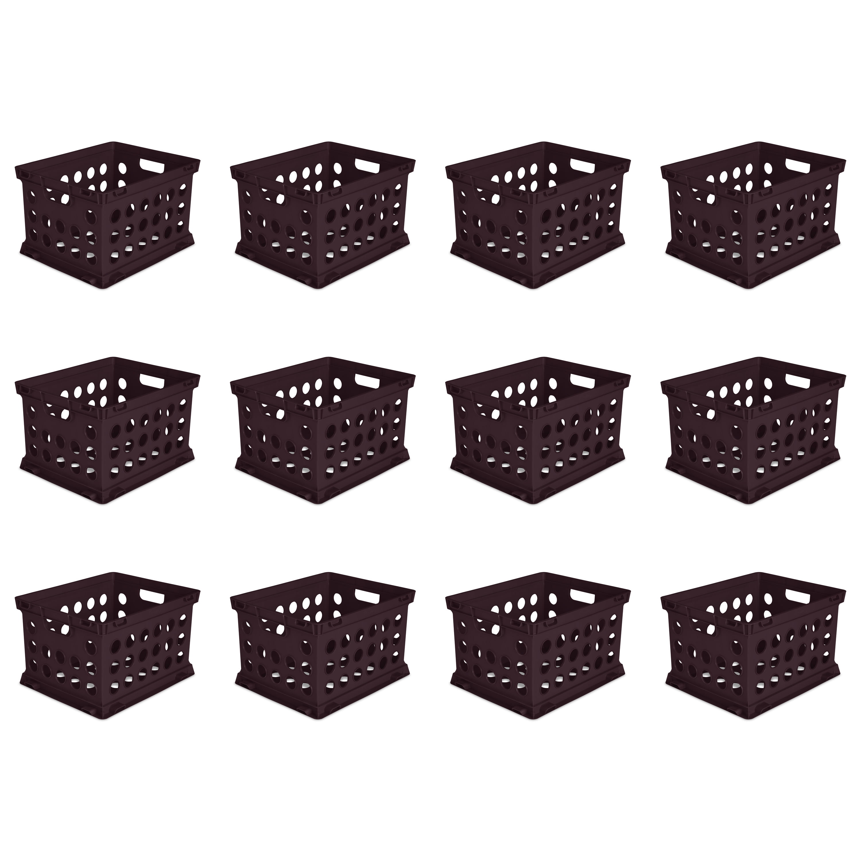 Sterilite Plastic Storage Cube / File Crate, 17 1/4” L x 14 1/4” W x 10 ...