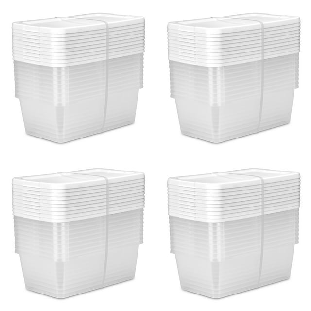 Sterilite Set of (10) 6 Quart Storage Boxes, Clear Plastic Storage Bin ...