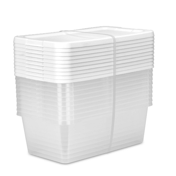 Sterilite 6 Quart Clear Storage Boxes, Set of 10, Plastic Bins with ...