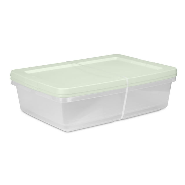 Sterilite Set of (2) 28 Qt. Storage Boxes Plastic Adult, Soft Sea ...