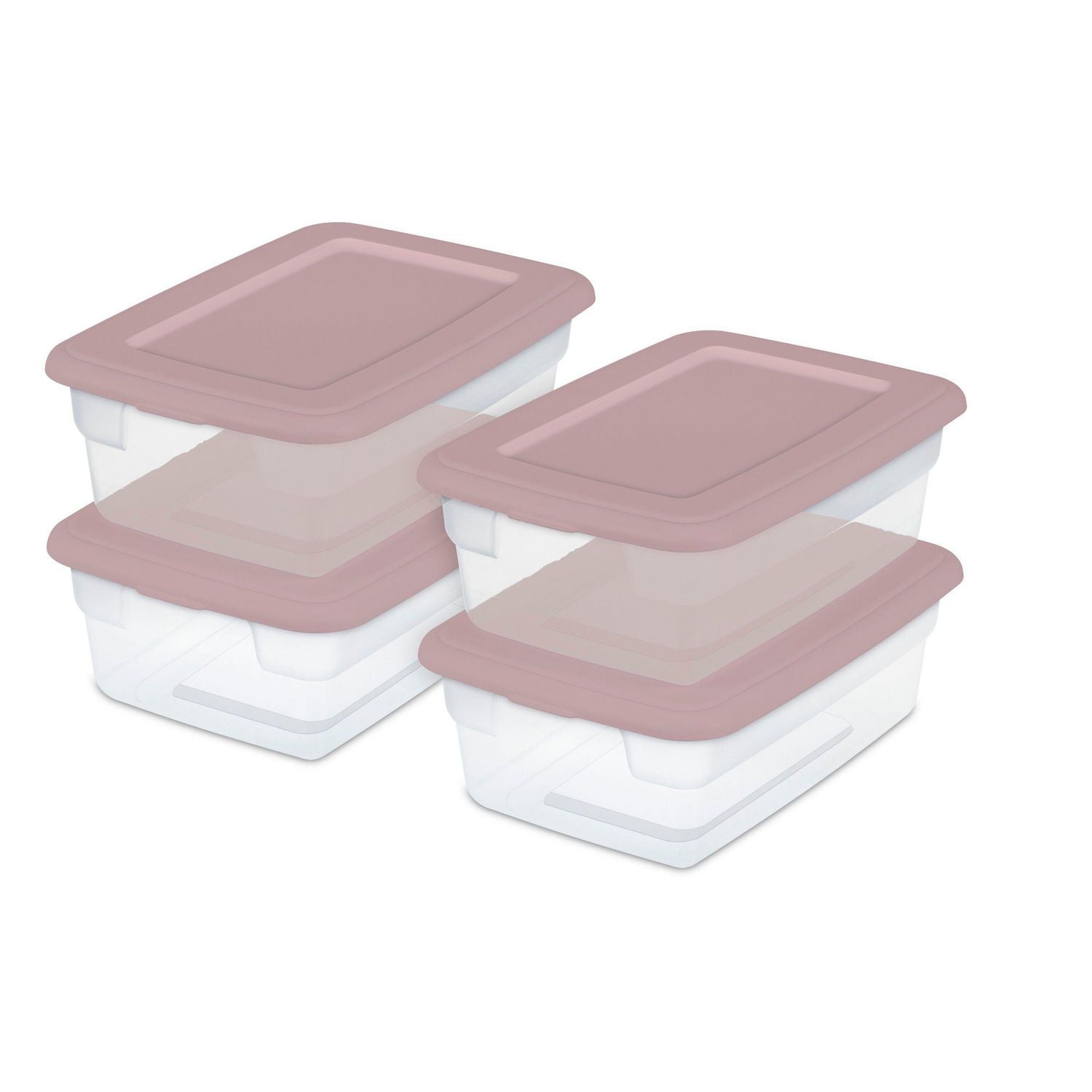 Sterilite Set of (4) 11.4L Storage Boxes - Pink - Walmart.com