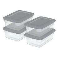 Sterilite 58 Qt Storage Box Clear Base White Lid Set of 8 - Walmart.com
