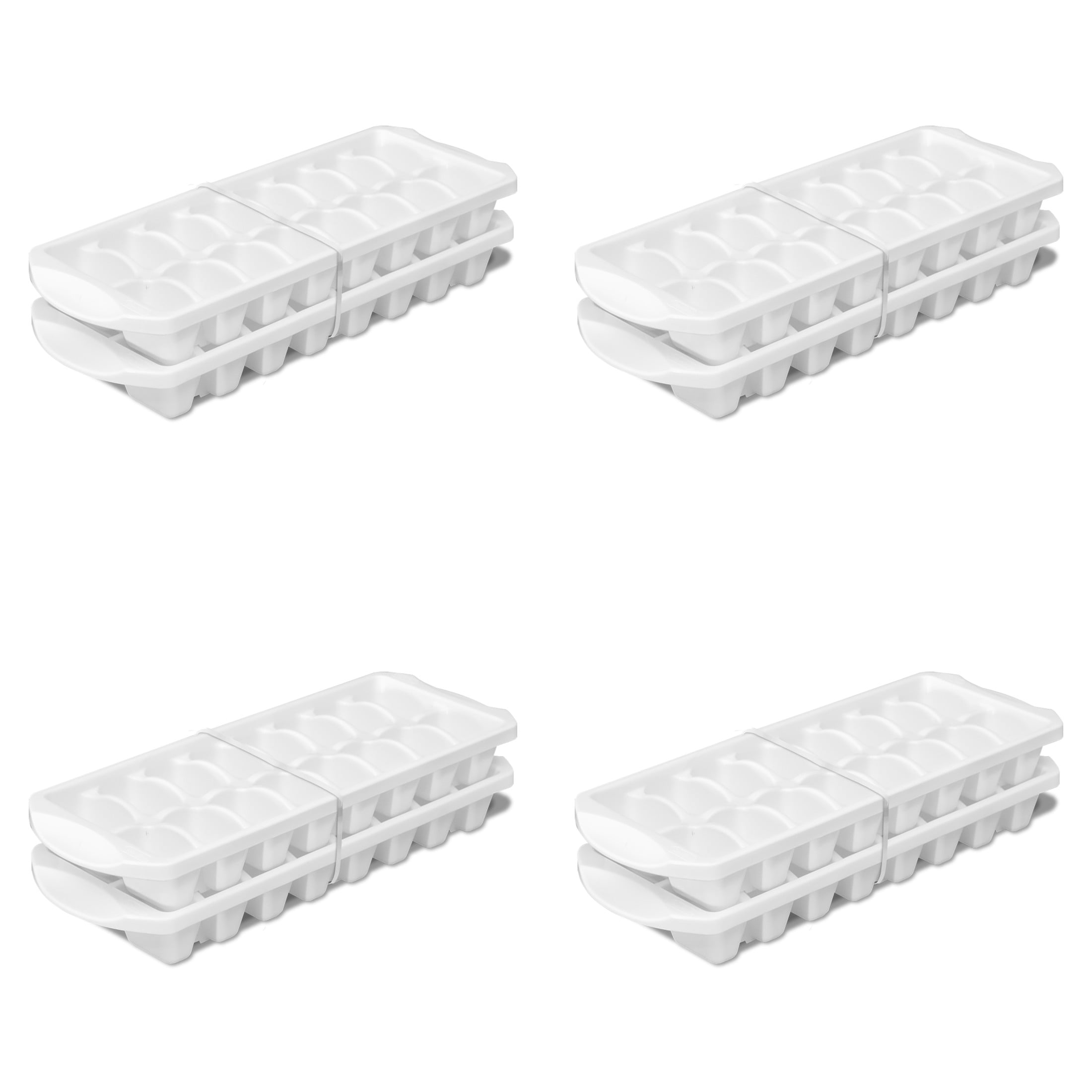 Sterilite Set of Two Stacking Ice Cube Trays, Easy release, 16 Cubes ...