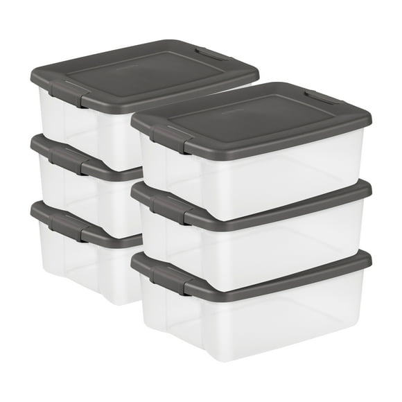 Plastic Totes in Plastic Storage Bins & Boxes | Clear - Walmart.com