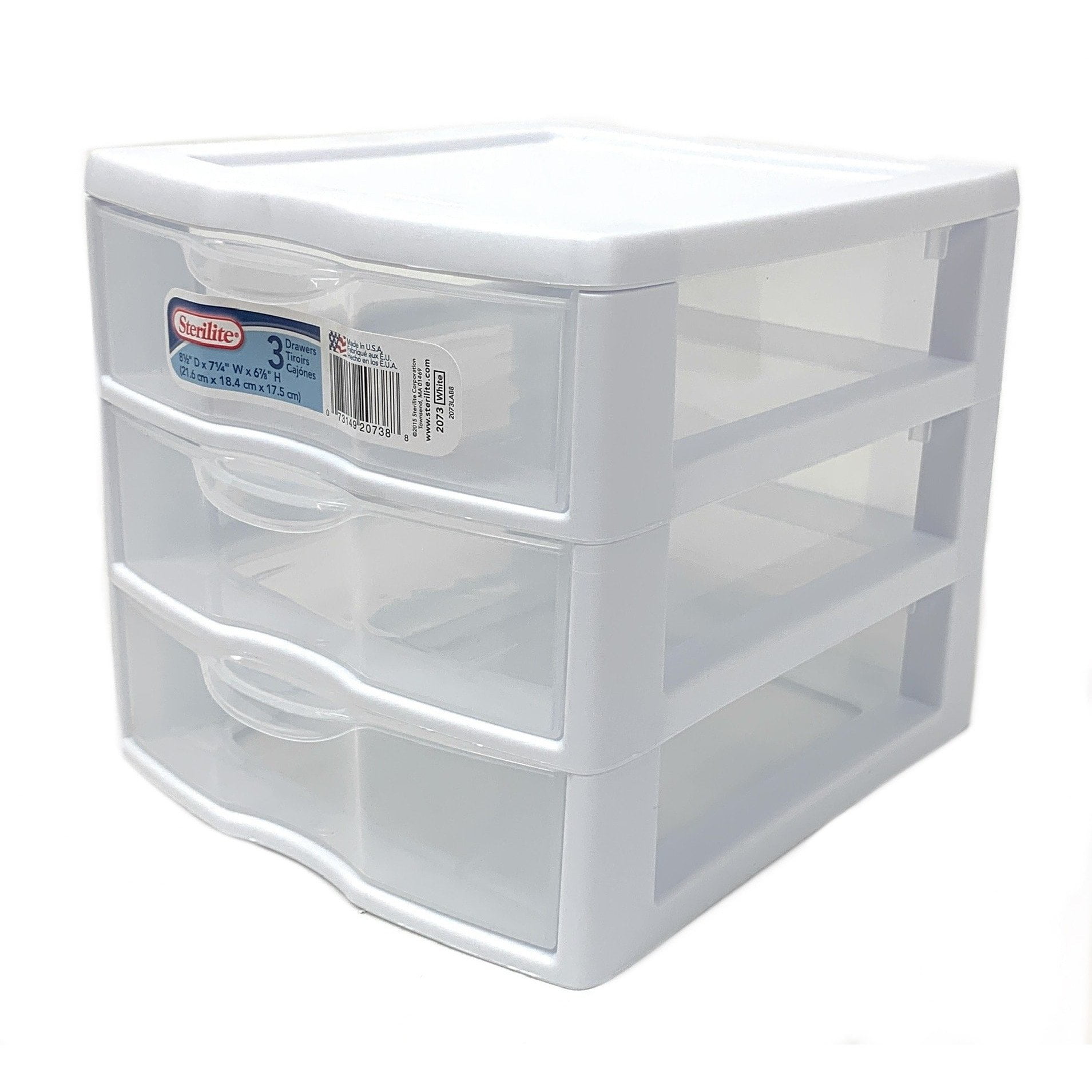 Sterilite Small 3 Drawer Desktop Unit, Plastic, White - Walmart ...
